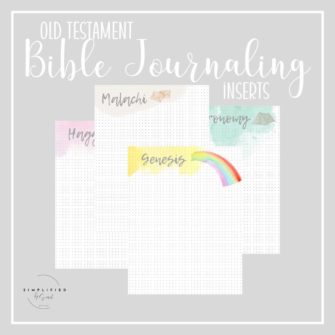 Old Testament Bible Journaling Inserts, Scripture Study, Watercolor ...
