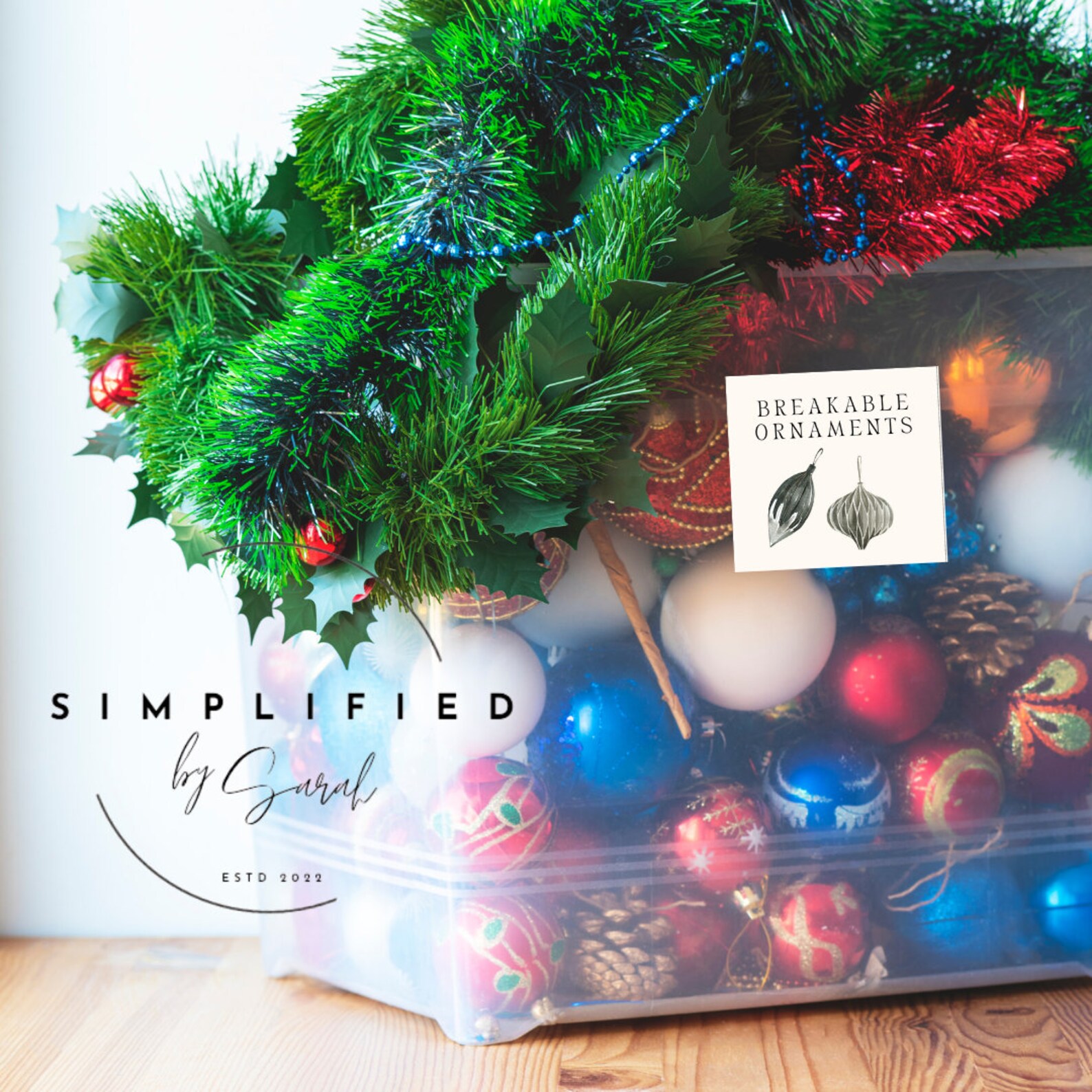 Christmas Storage Labels, Christmas Organization, Minimalist, Labels ...