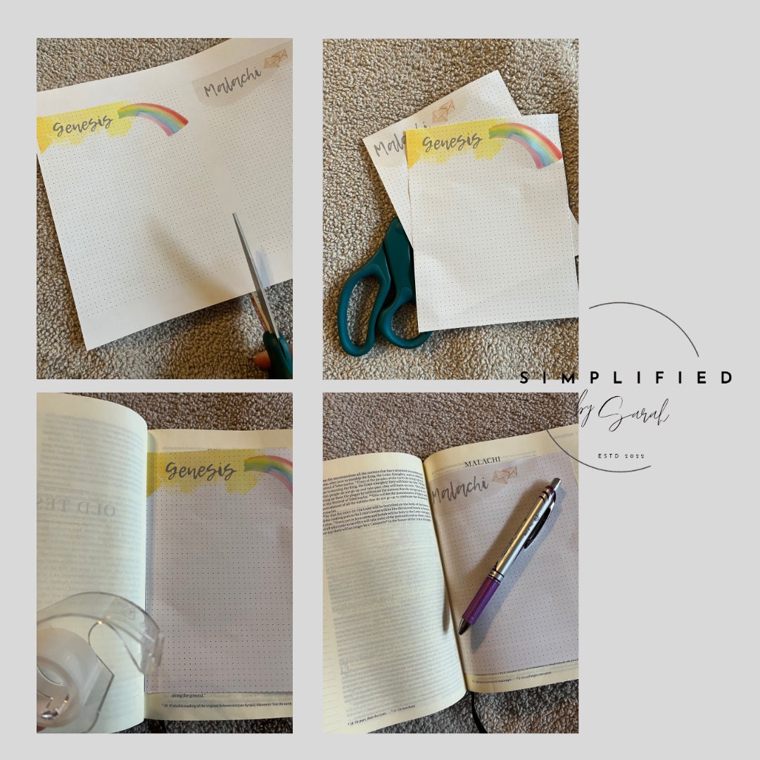 Old Testament Bible Journaling Inserts, Scripture Study, Watercolor ...