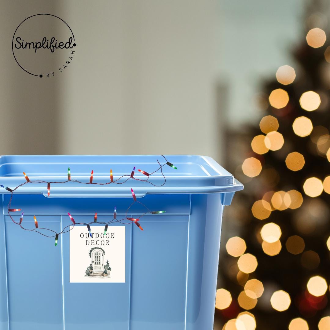 Christmas Storage Labels, Christmas Organization, Minimalist, Labels ...