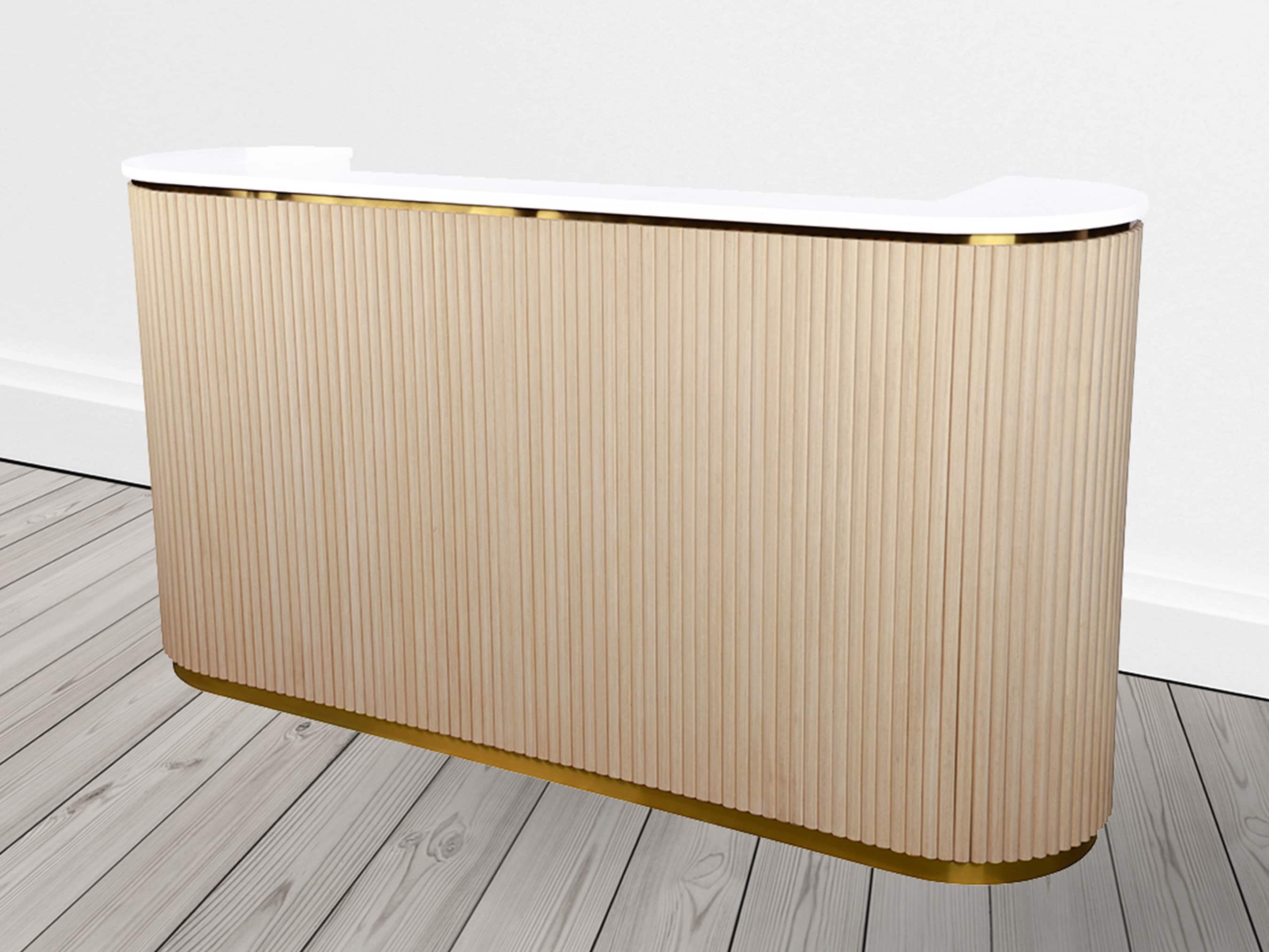 83 Natural Oak Tambour Reception Desk Free Shipping - Etsy