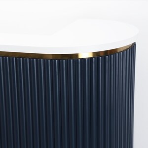 58" Slate Blue Tambour Reception Desk - Free Shipping (K9001-SLATEBLUE ...