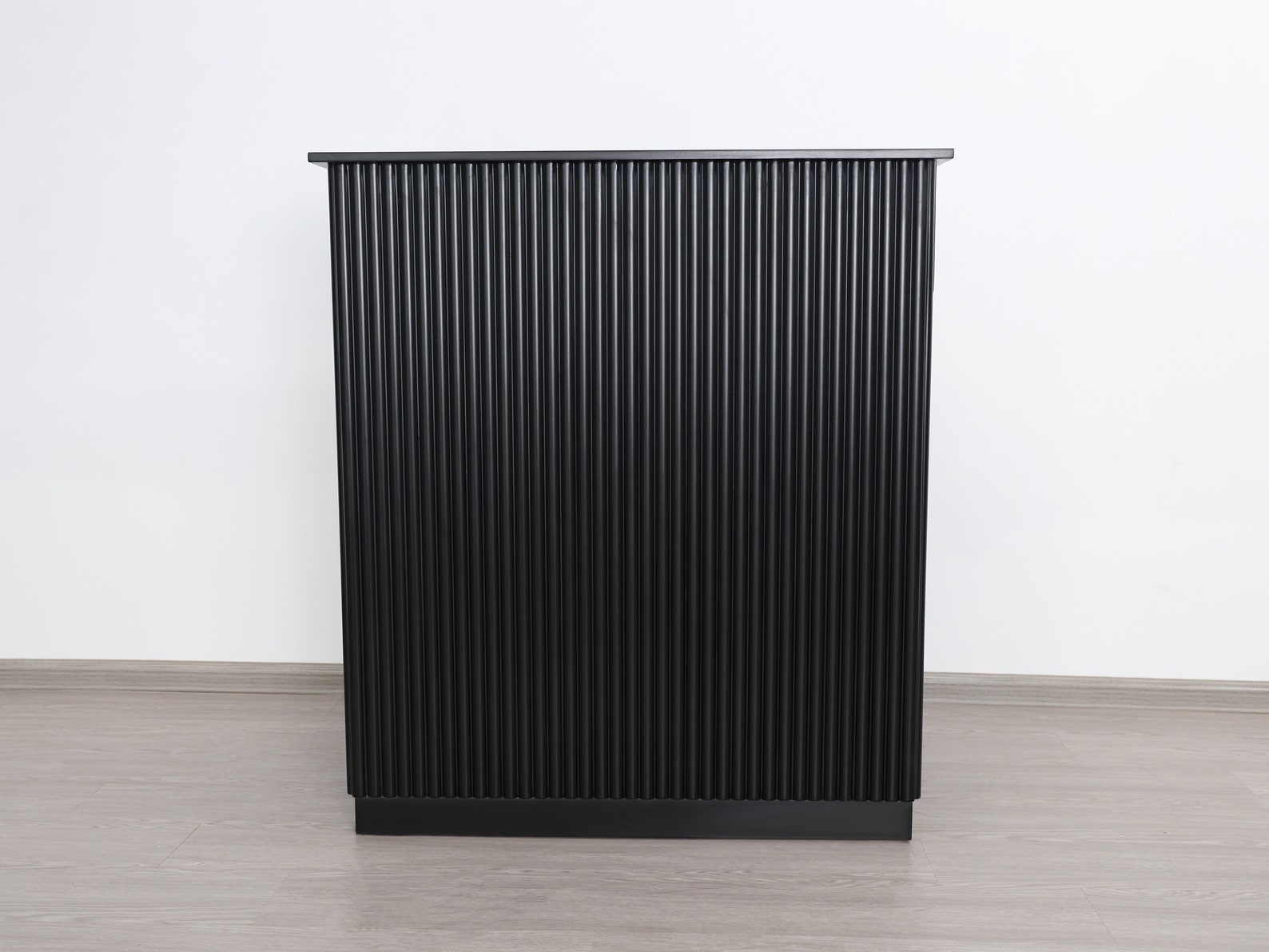 Cora Black Tambour Reception Desk - Small (39") - Etsy