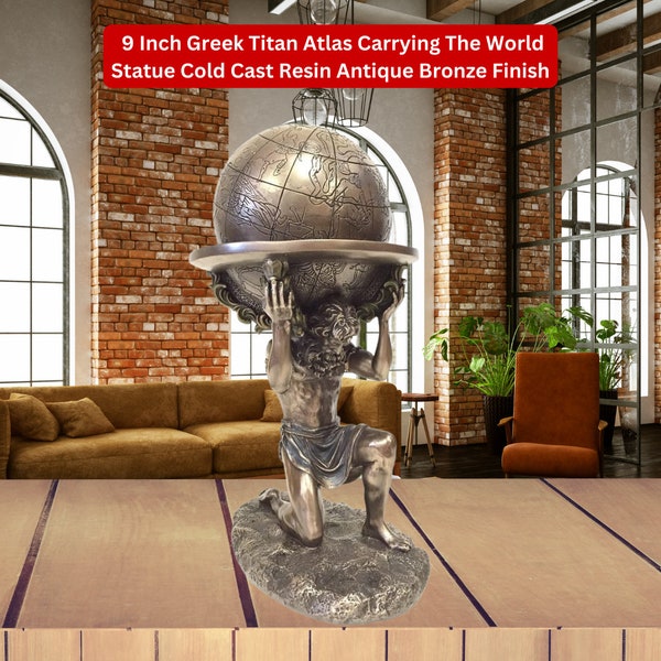 Atlas Man Carrying the World Statue - Etsy