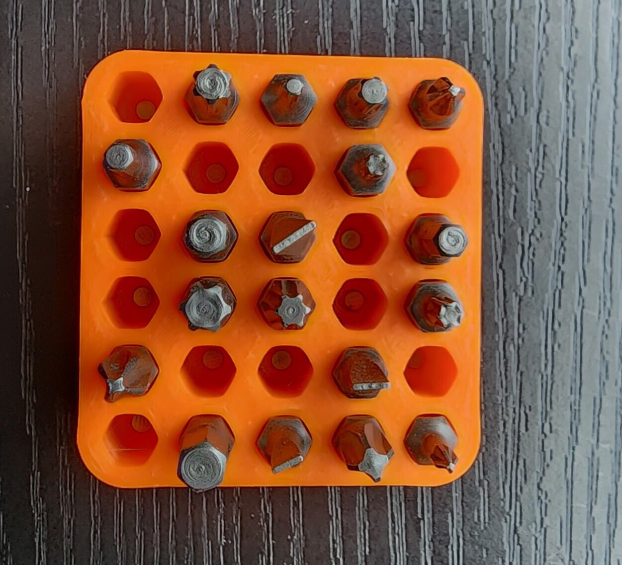 1/4 Magnetic Hex Bit Holder Rack Organizer, 30 Holes 3D Printed PLA ...