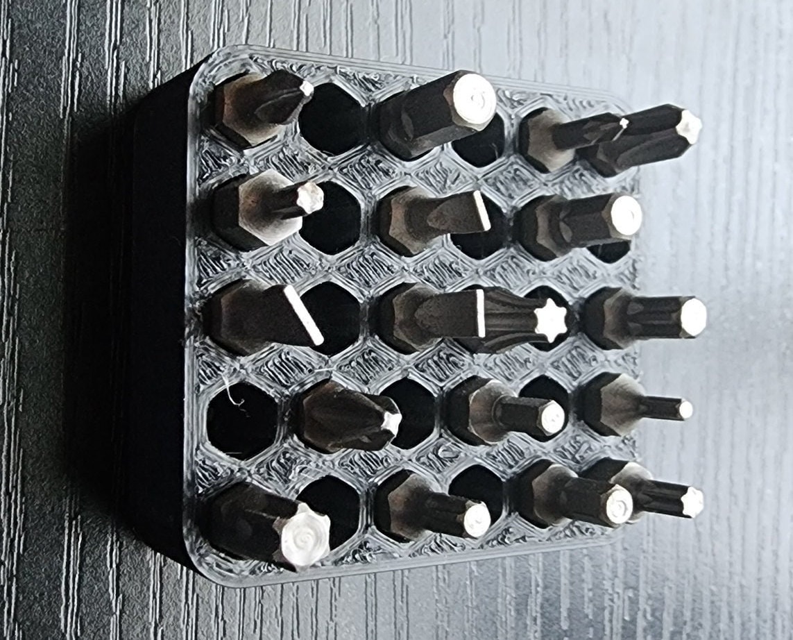 1/4 Magnetic Hex Bit Holder Rack Organizer, 30 Holes 3D Printed PLA ...