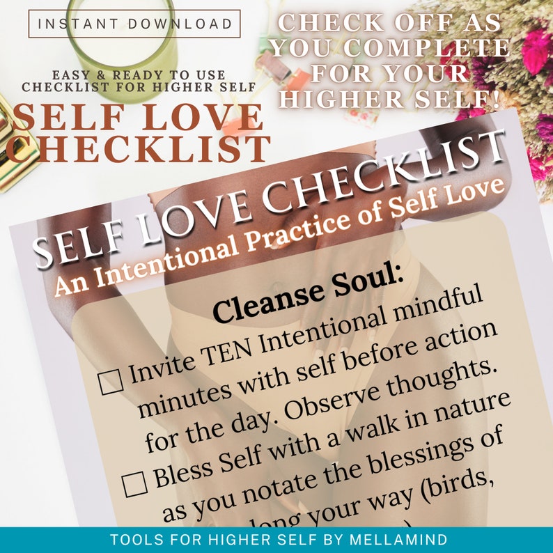 Digital Planner for Self Love Printable PDF Self Care - Etsy