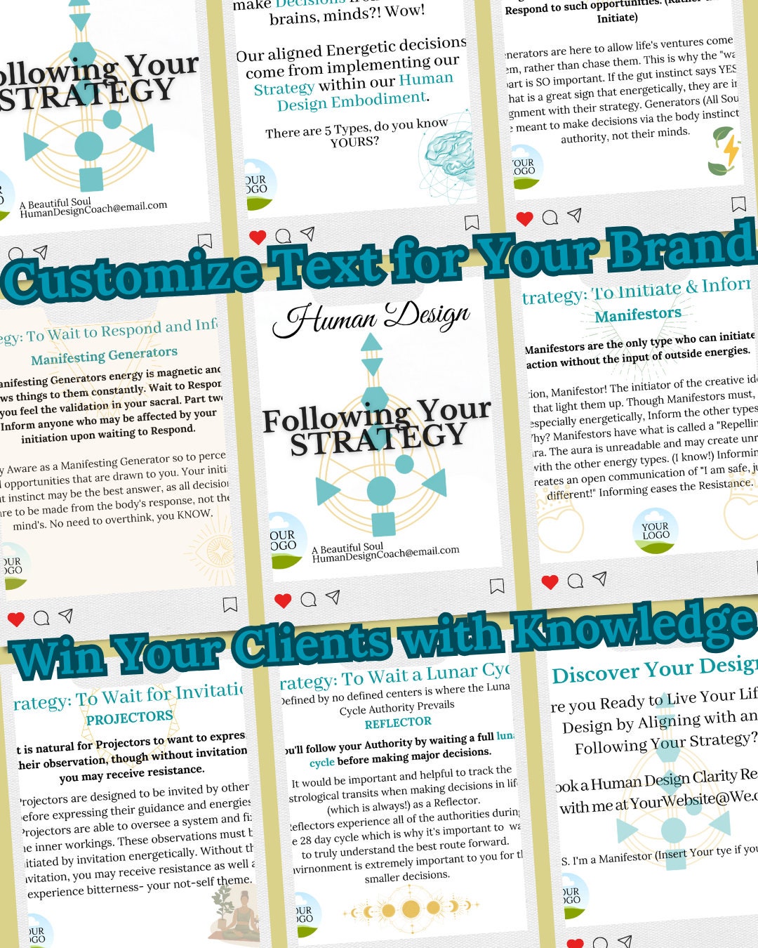 Social Media Canva Template for Human Design Coaching Template ...