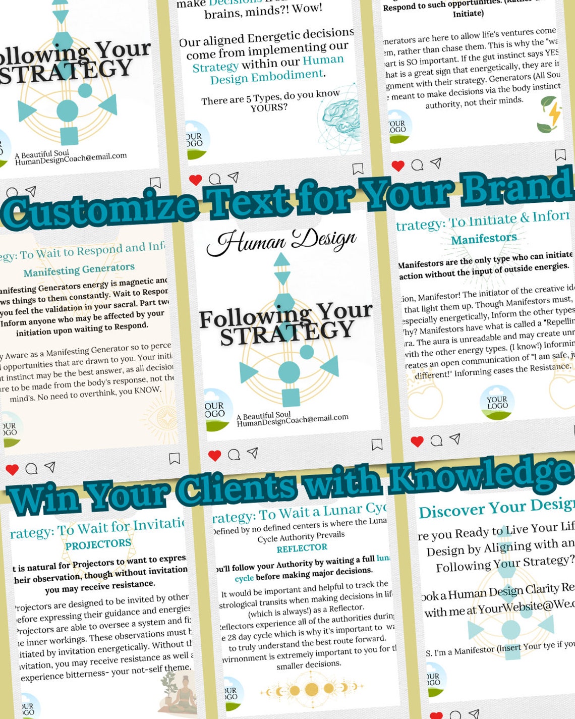 Human Design Reading Template Human Design Canva Template for ...