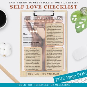 Digital Planner for Self Love Printable PDF Self Care Worksheet Self ...