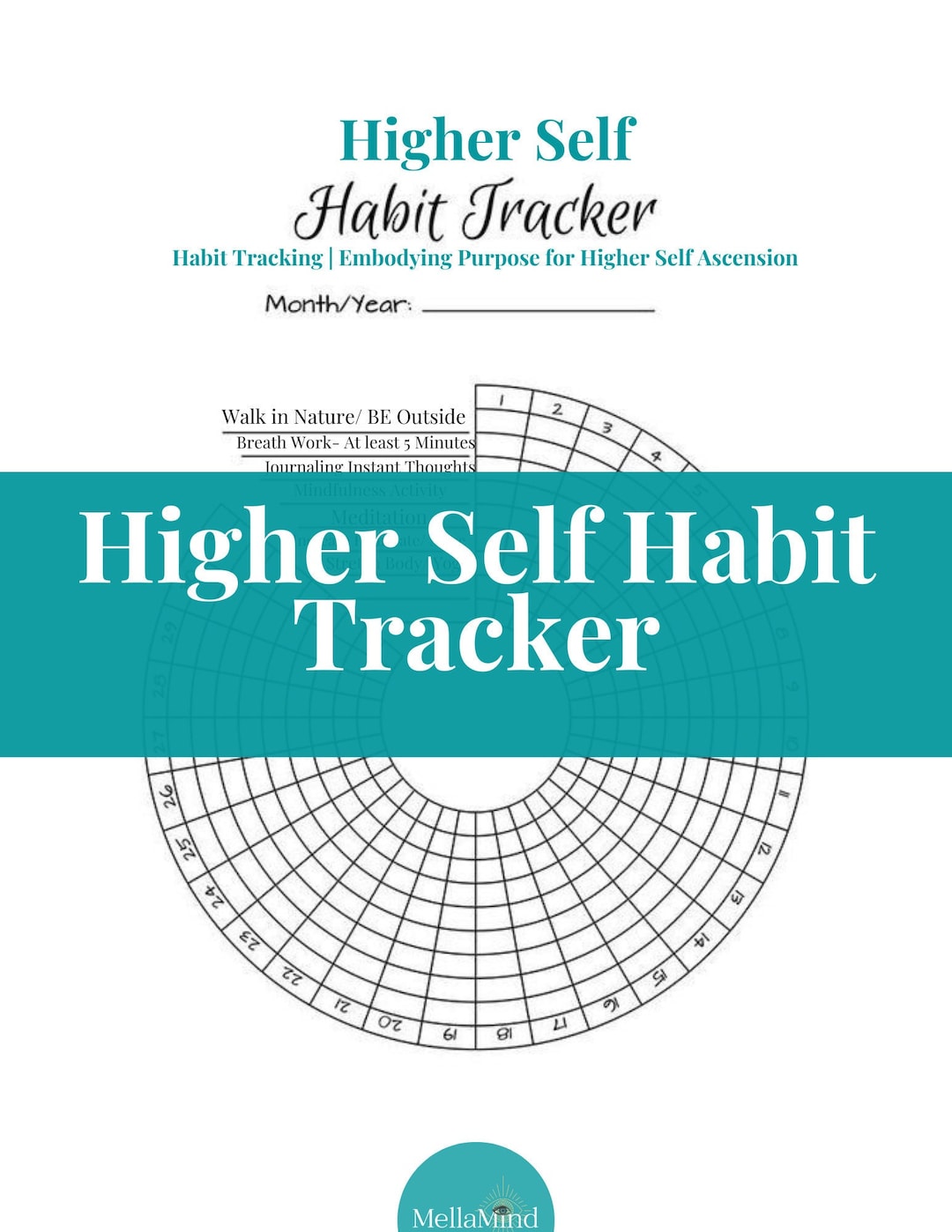 Pre- Filled Higher Self Habit Tracker for Higher Self Ascension - Etsy