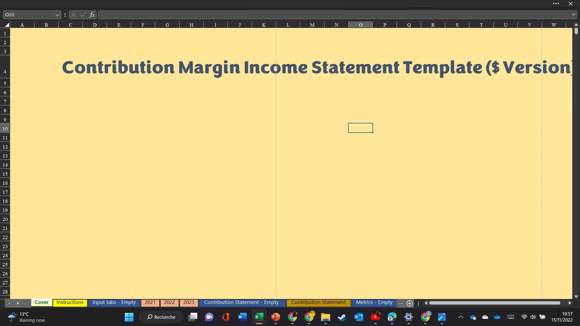 Contribution Margin Automated Template| Individual/small Business ...