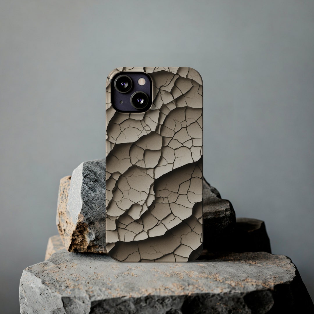 Grey Dry Cracked Mud Phone Case Gray Dry Cracked Earth Unique Slim ...