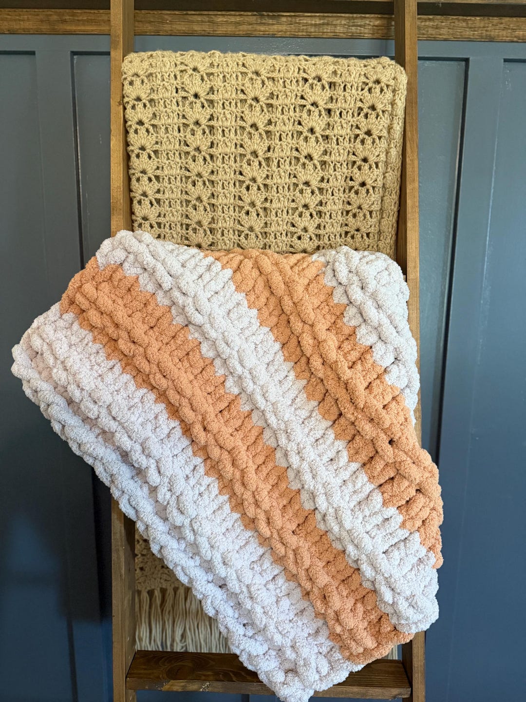 Hand Crocheted Chunky Blanket - Etsy