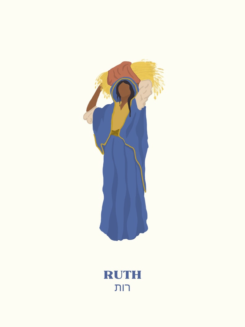 Minimalist Ruth Print (name and Hebrew Translation) - Etsy