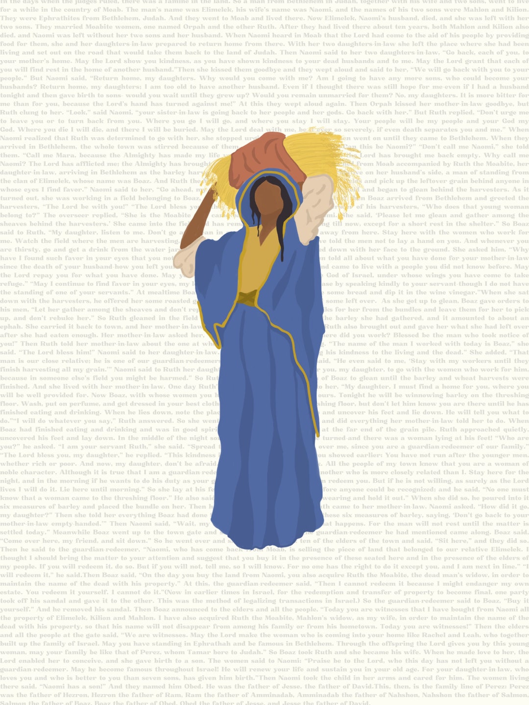 Ruth Poster Bible Art Minimalist Christian Art - Gift for Her Gift for ...