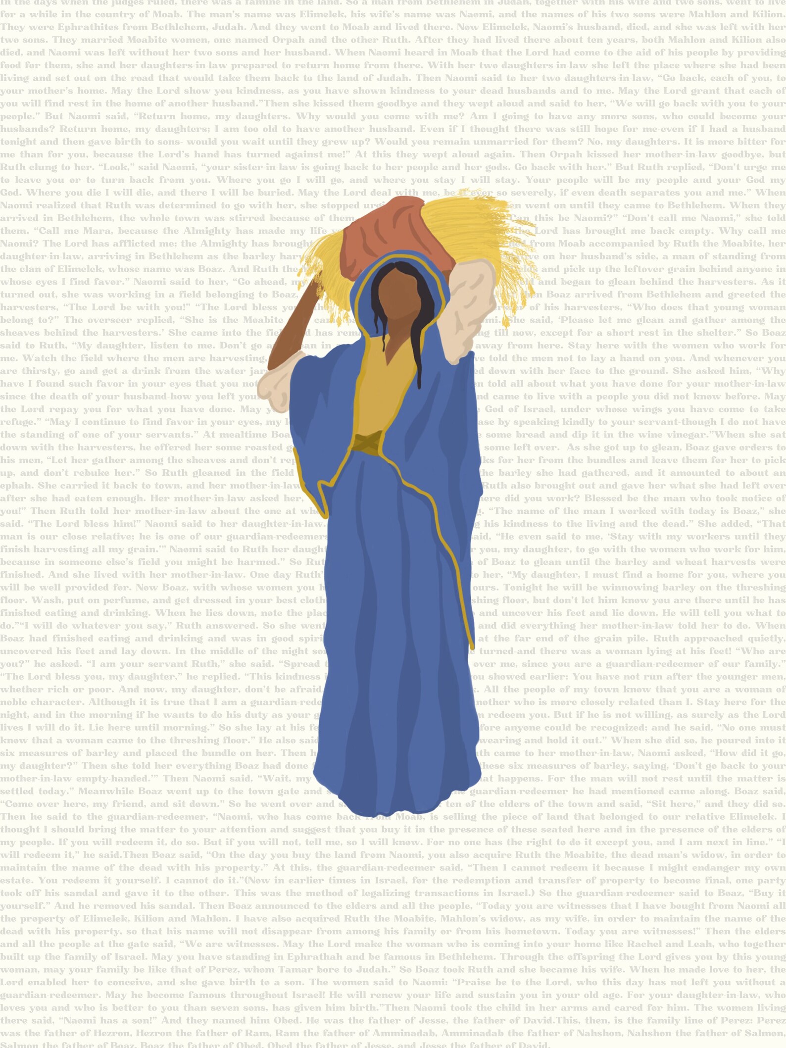 Ruth Poster Bible Art Minimalist Christian Art - Gift for Her Gift for ...