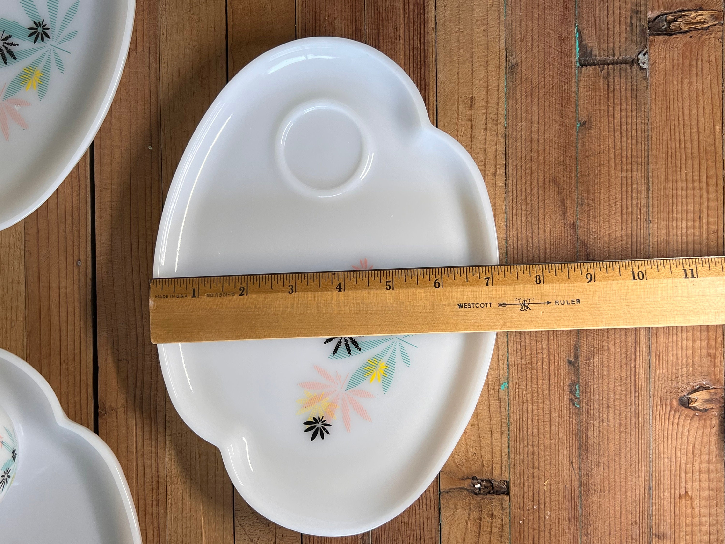 Atomic Federal Glass Patio Snack Luncheon Set - Etsy