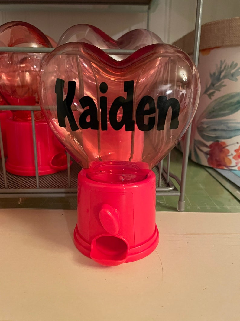 Personalized Heart Gumball Machines - Etsy
