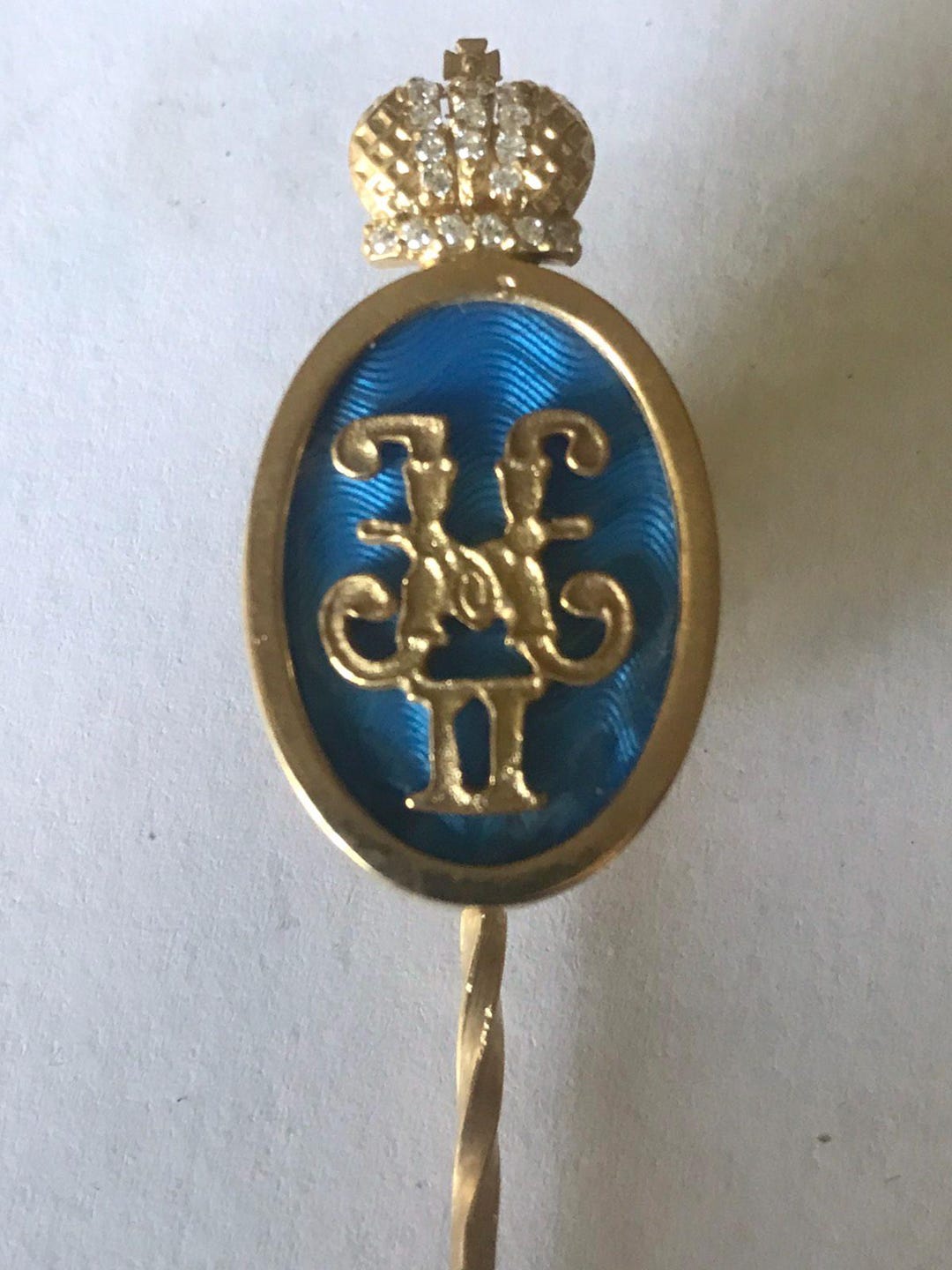 Faberge Imperial Era Tsar Nicholas II Monogram Lapel Pin Brooch C1890 ...