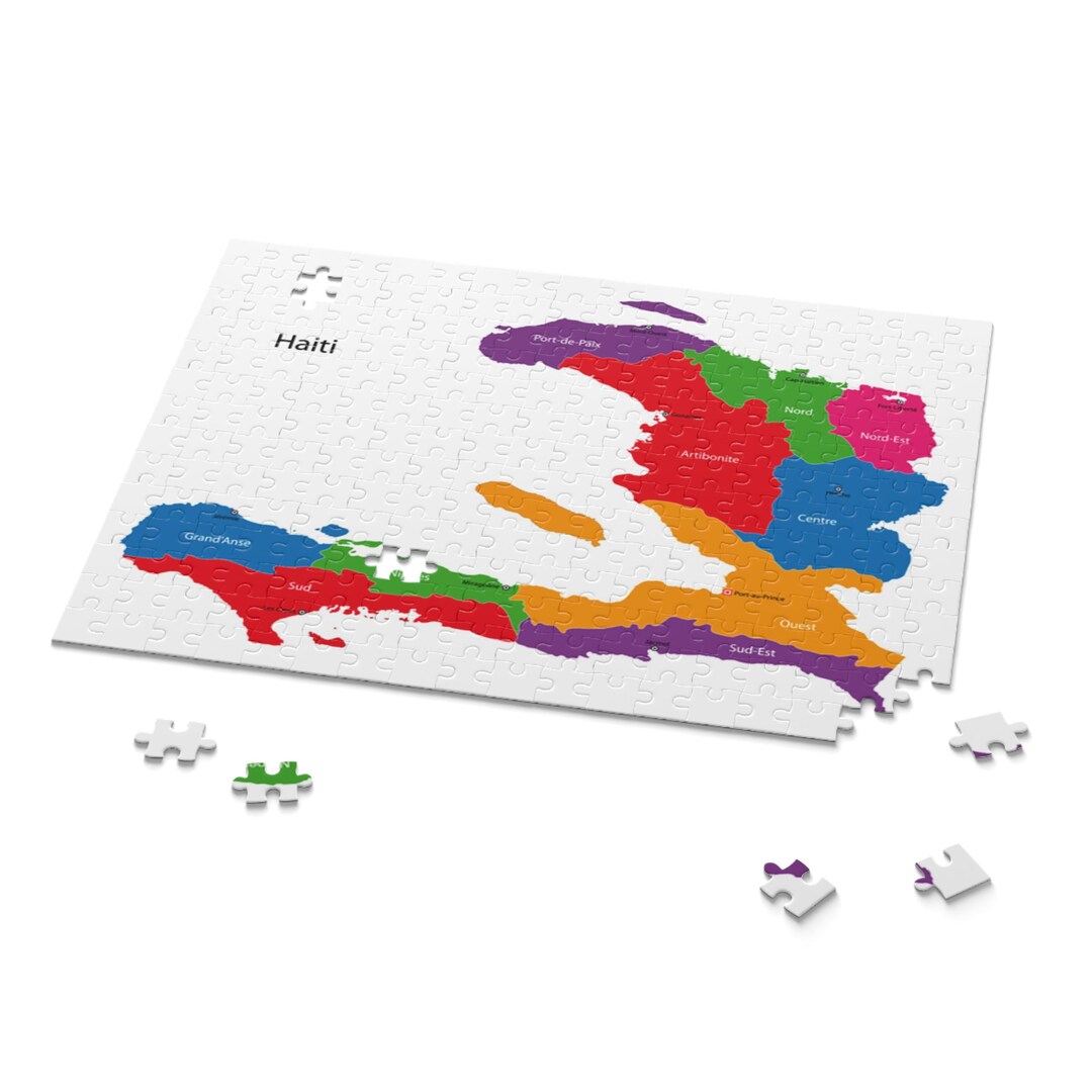 Haiti Map Puzzle 120 252 500-piece - Etsy