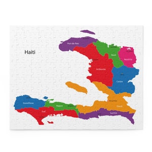 Haiti Map Puzzle 120 252 500-piece - Etsy