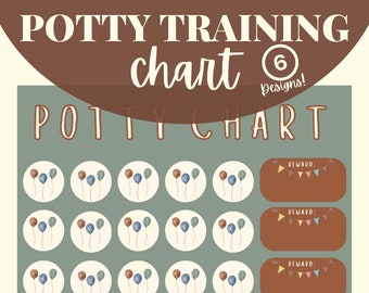 Potty Training Chart, Potty Chart, Potty Reward Chart, Potty Training ...