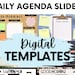Daily Agenda Slides, Daily Agenda Template, Digital Daily Agenda ...