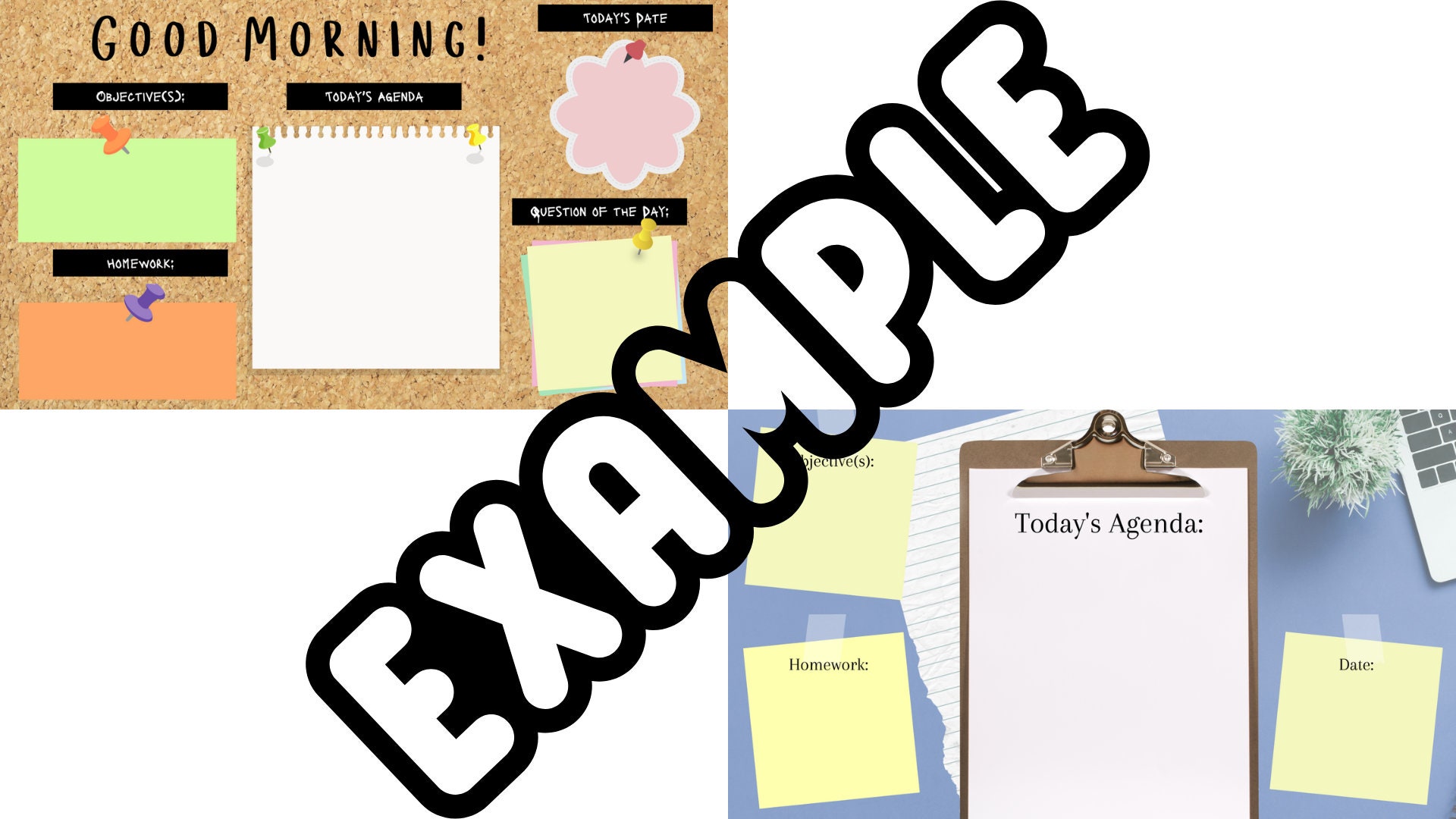 Daily Agenda Slides, Daily Agenda Template, Digital Daily Agenda ...