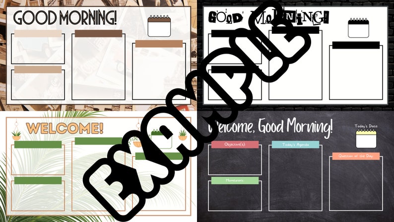 Daily Agenda Slides, Daily Agenda Template, Digital Daily Agenda ...