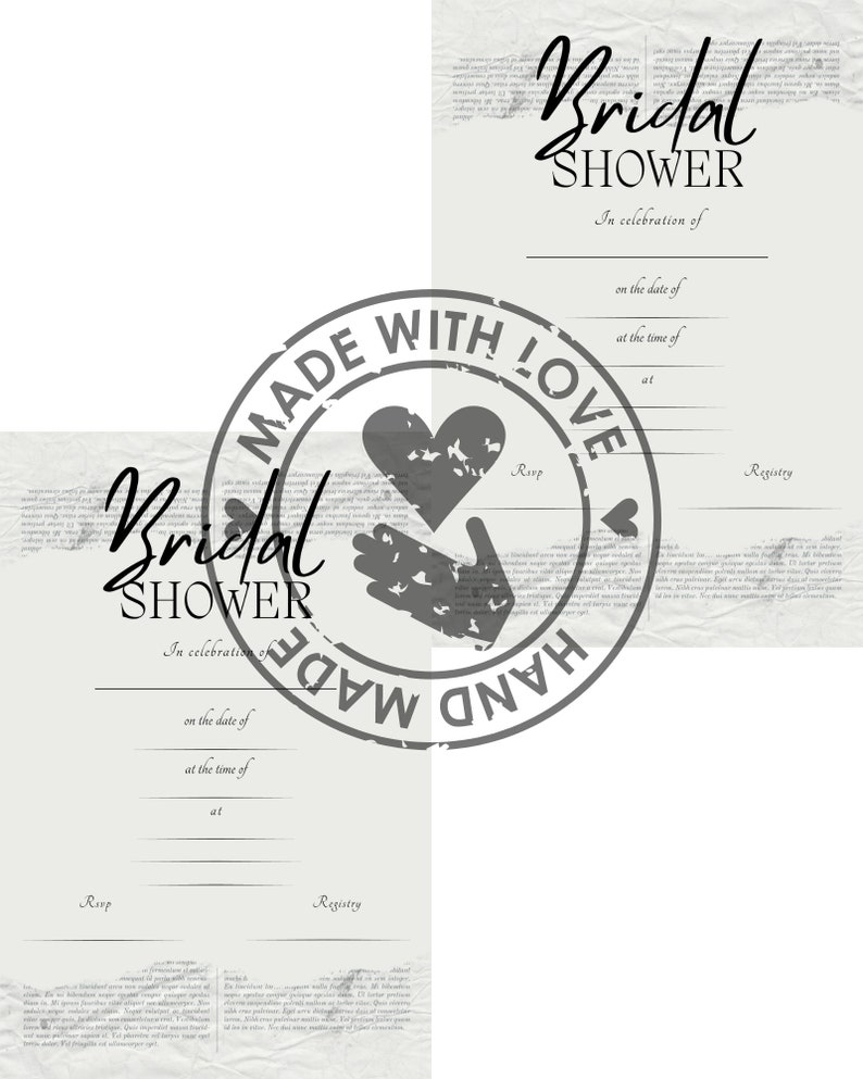 Bridal Shower Invitations Printable Bridal Shower Invitation - Etsy