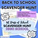 High School Back to School Classroom Scavenger Hunt With Grading Rubric ...