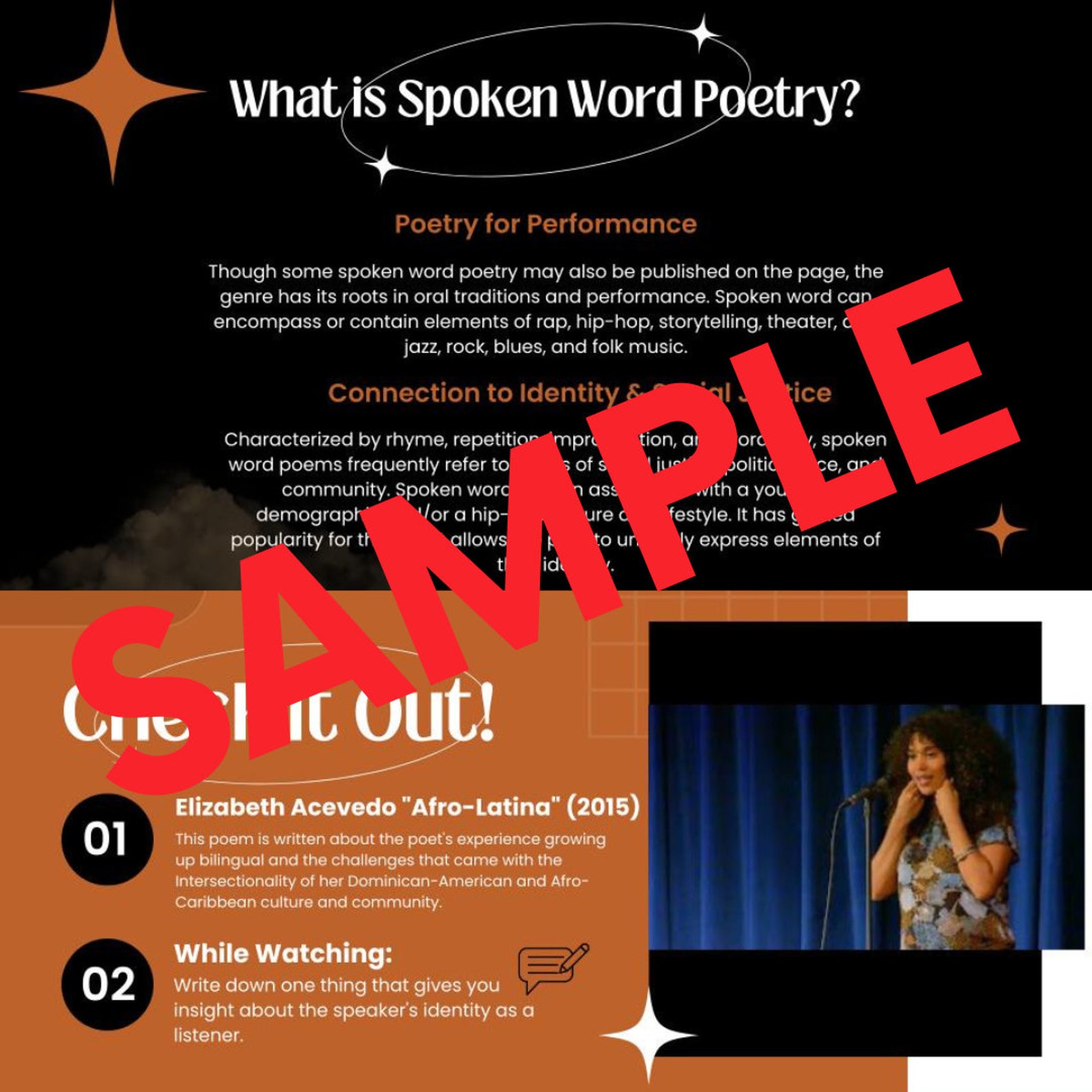 Intro to Spoken Word Poetry Lesson, Spoken Word Poetry Activity, Poetry ...
