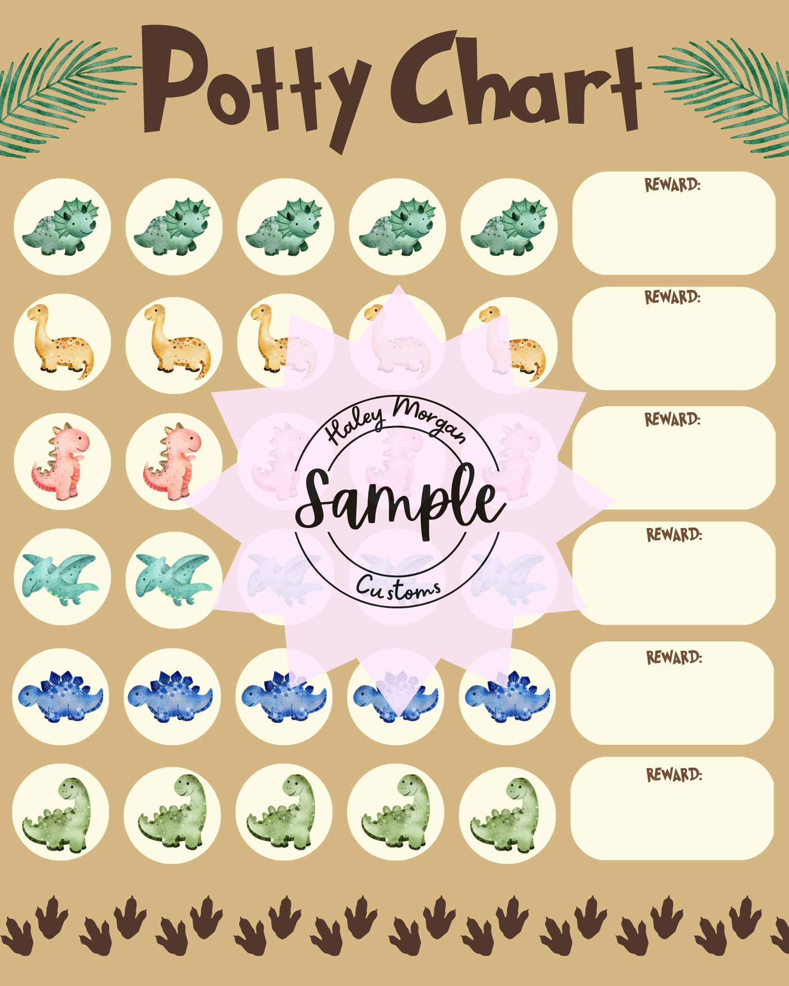 Potty Training Chart, Potty Chart, Potty Reward Chart, Potty Training ...