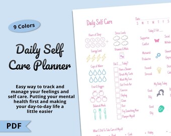 Mental Health Daily Planner - Etsy