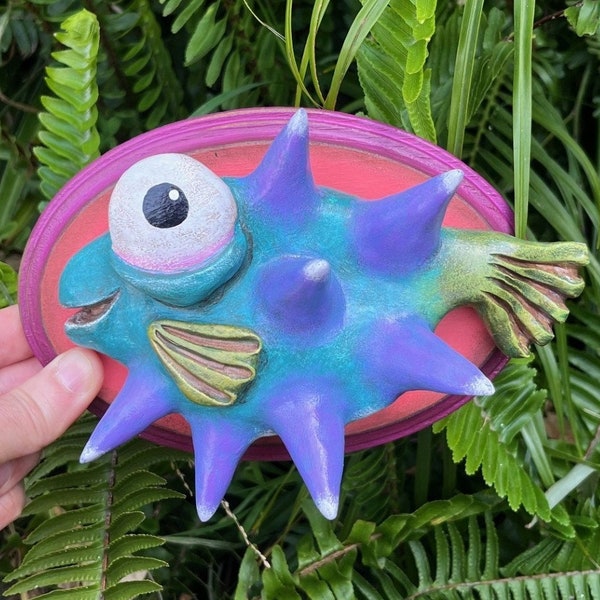 Pufferfish Tiki Wall Art - Etsy