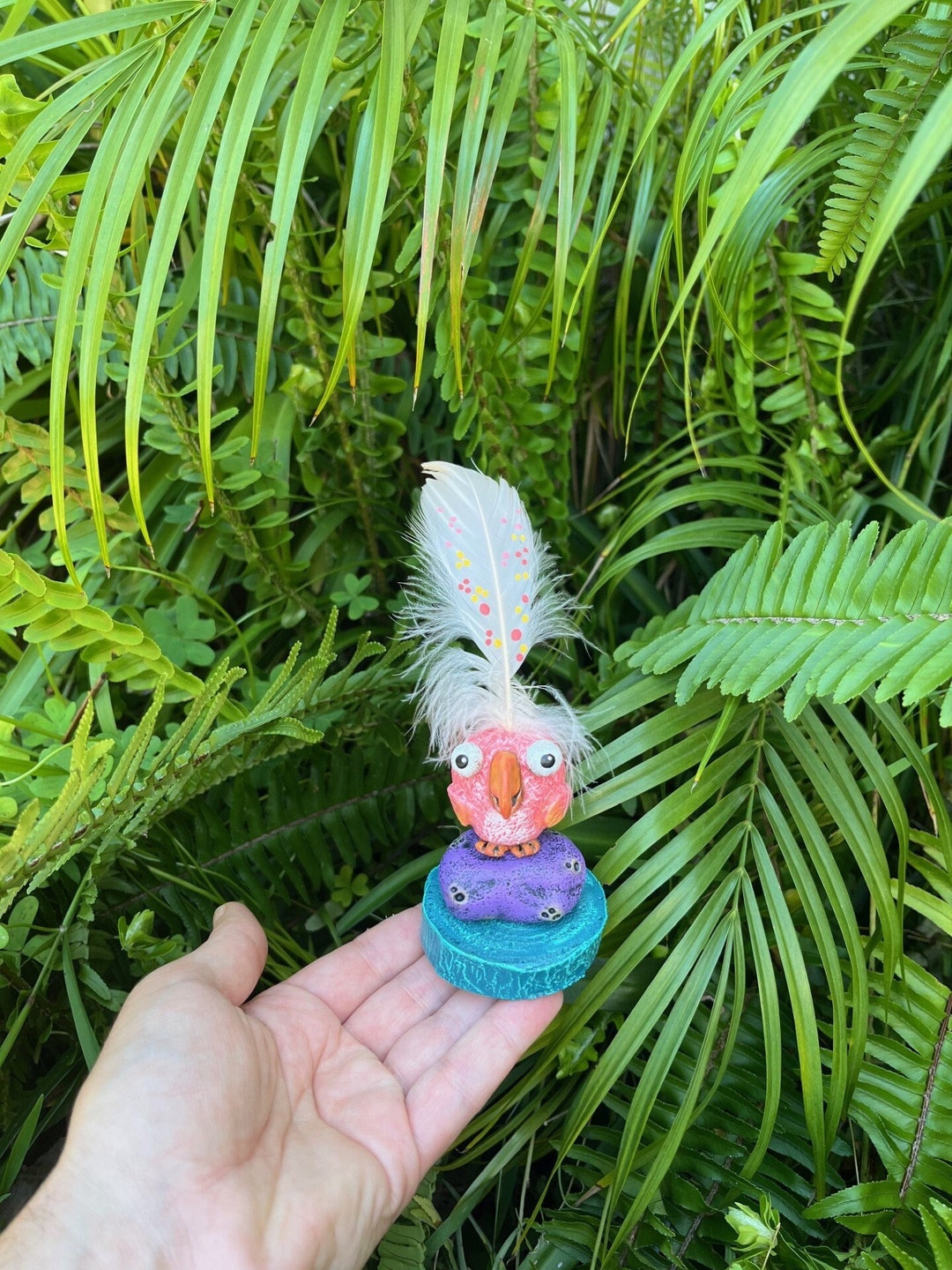 Feather Friends Handmade Bird Sculptures: Clay Bird Figurine, Bird ...