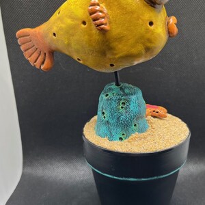 Large Pufferfish Sculpture: Puffer Fish Lover Gift, Tropical Tiki Bar ...