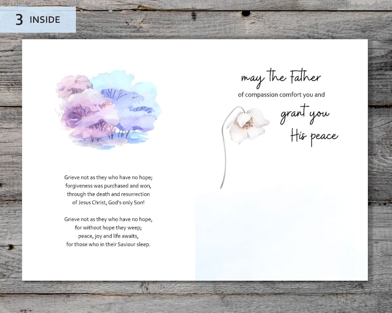 Sympathy Cards Set of 3, Religious Sympathy Cards, Christian Sympathy ...