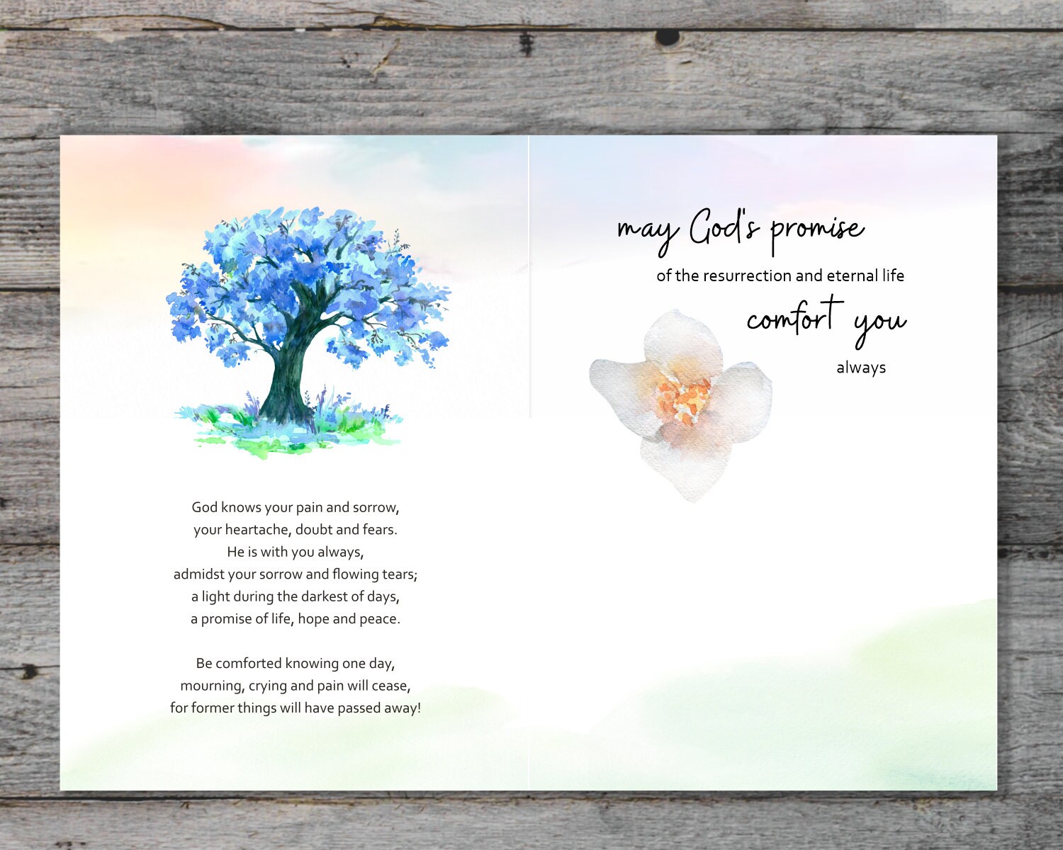 Religious Sympathy Card, Christian Sympathy Card, Condolence Card ...