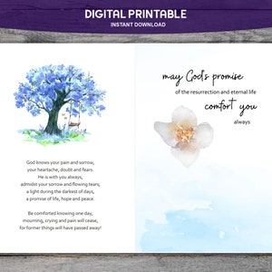 Religious Sympathy Card, Condolence Card, Bible Verse, Sympathy Message ...