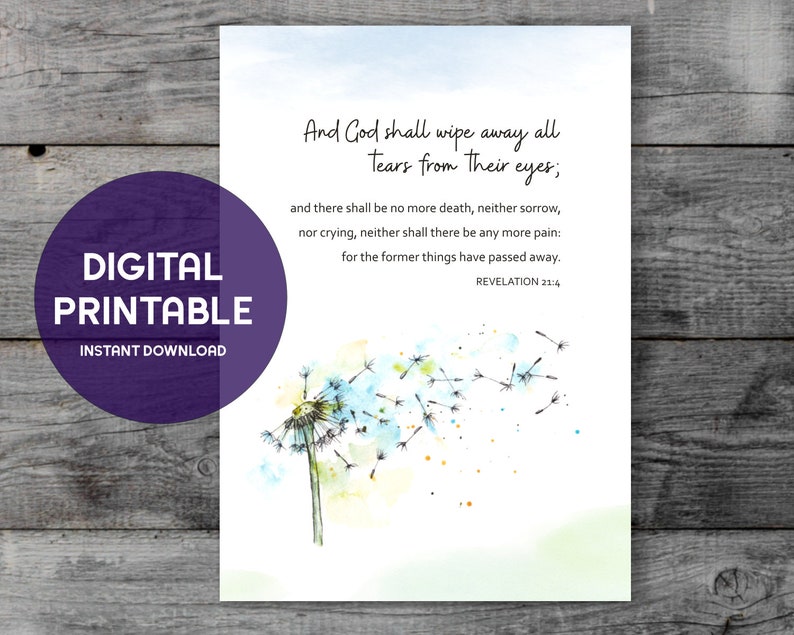 Religious Sympathy Card, Condolence Card, Bible Verse, Sympathy Message ...