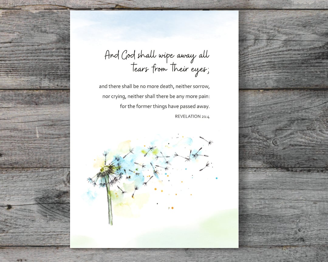 Religious Sympathy Card, Christian Sympathy Card, Condolence Card, Bible Verse, Sympathy Message ...
