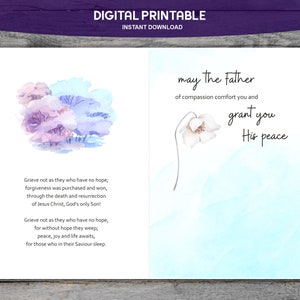 Christian Sympathy Card, Bible Verse, Sympathy Message - DIGITAL ...