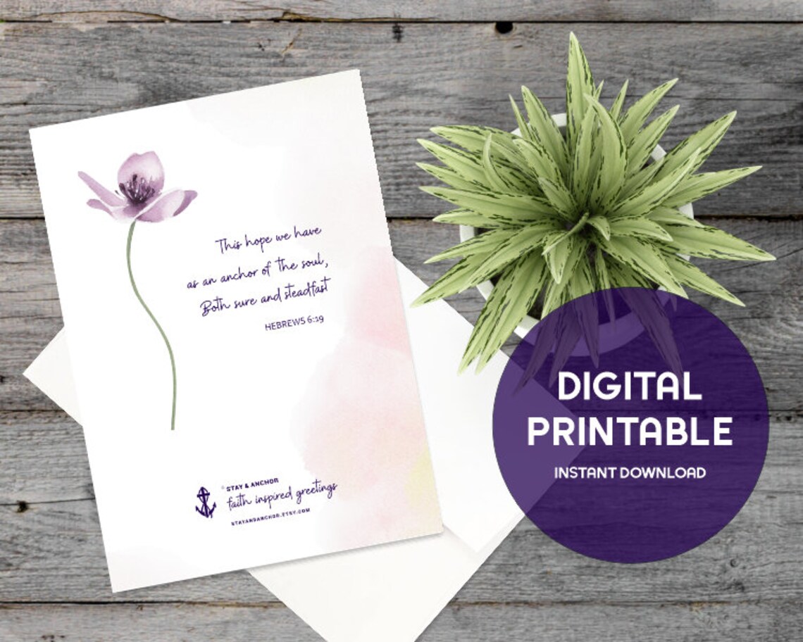 Christian Sympathy Card, Bible Verse, Sympathy Message - DIGITAL ...