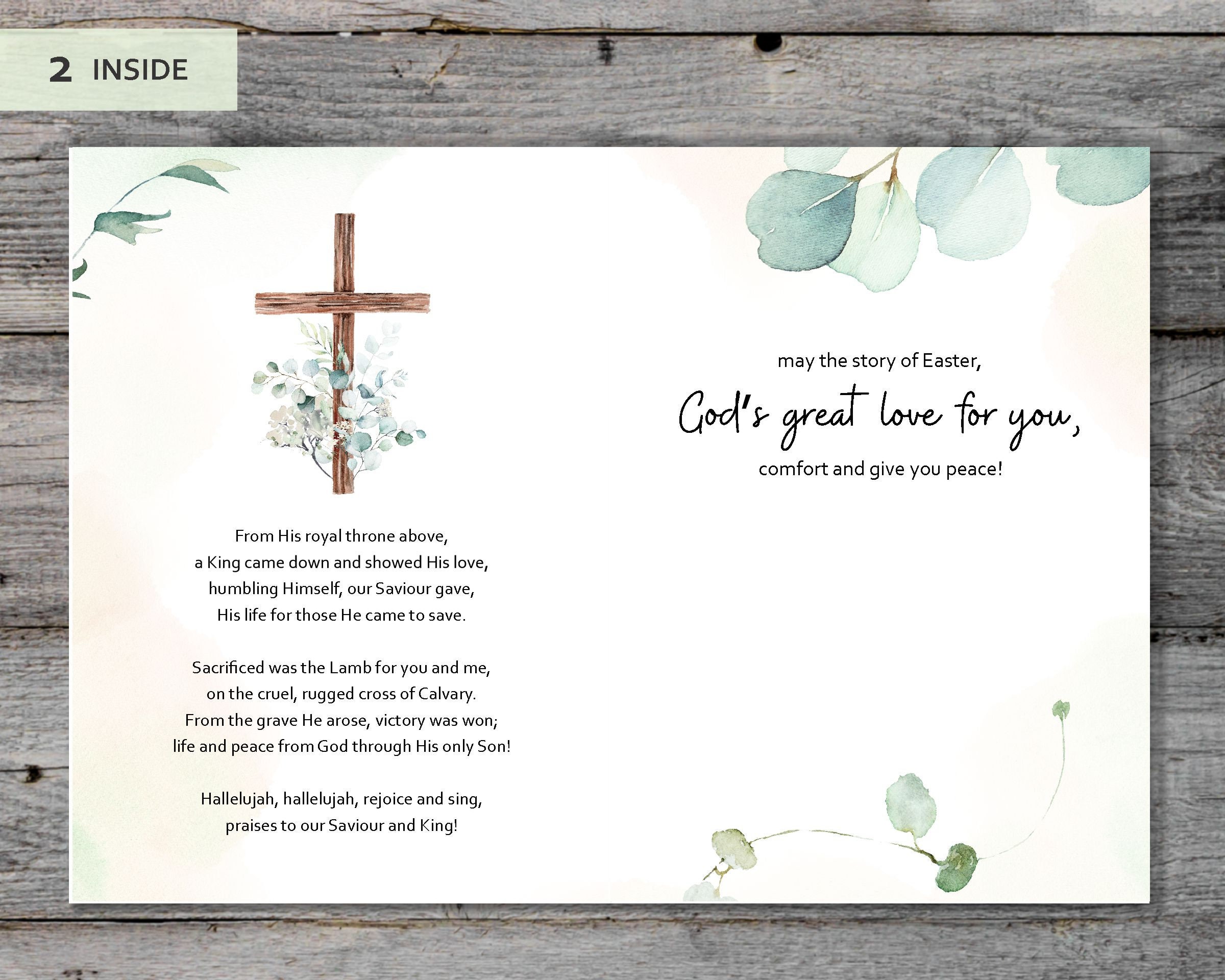 Easter Card Set of 2, Christian Easter Cards, Religious Easter, Bible ...
