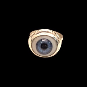 Argentium Silver Evil Eye Ring, Adjustable Band - Etsy
