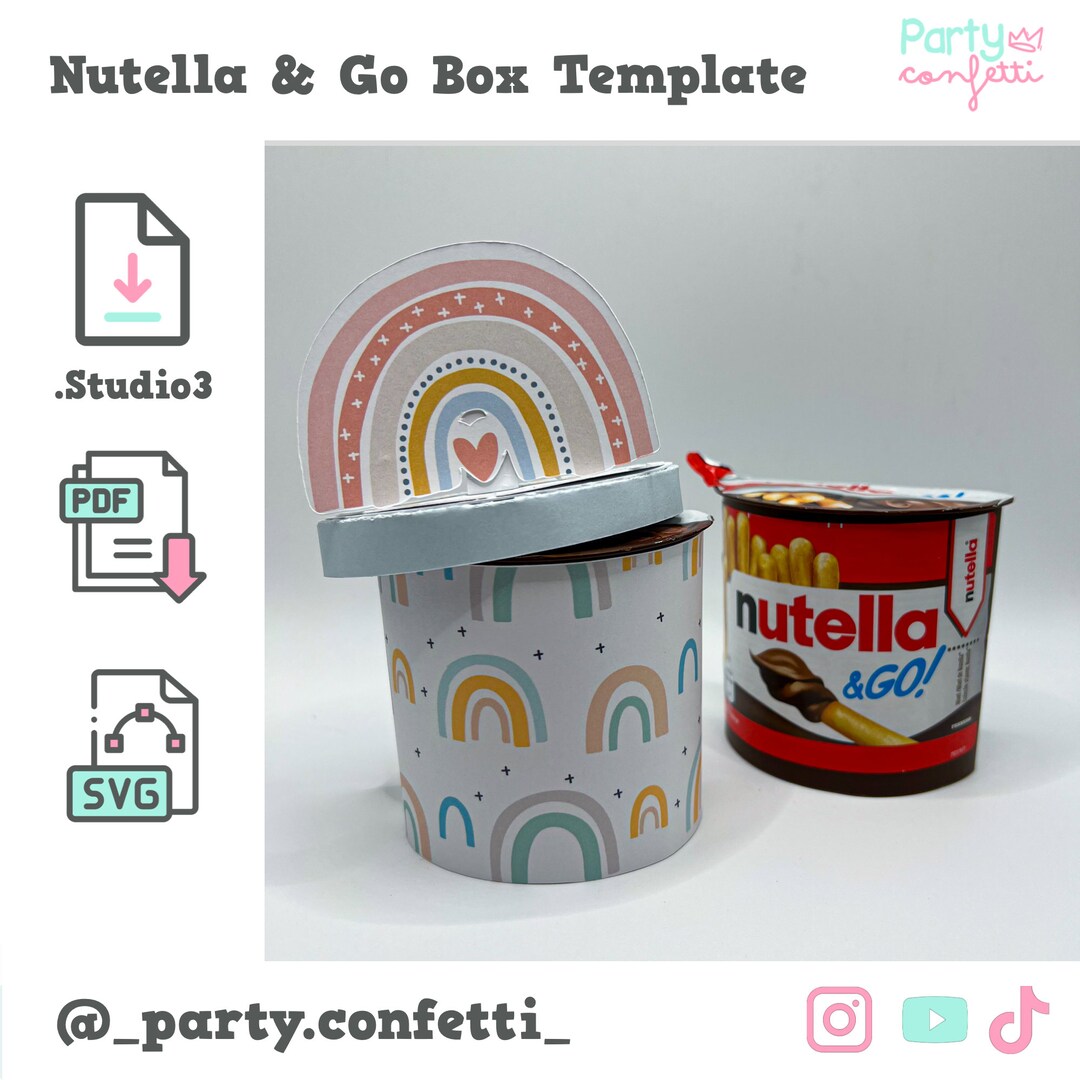 Nutella & Go Template Silhouette Cricut Pdf SVG - Etsy España