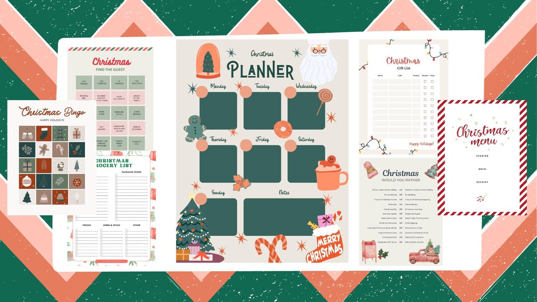 Printable Christmas Planner Timeline.digital Holiday Planner.holiday ...