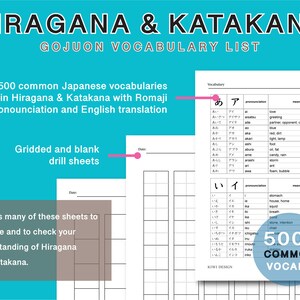 Japanese Alphabet Complete Bundle Pack: Hiragana, Katakana, Dakuon ...